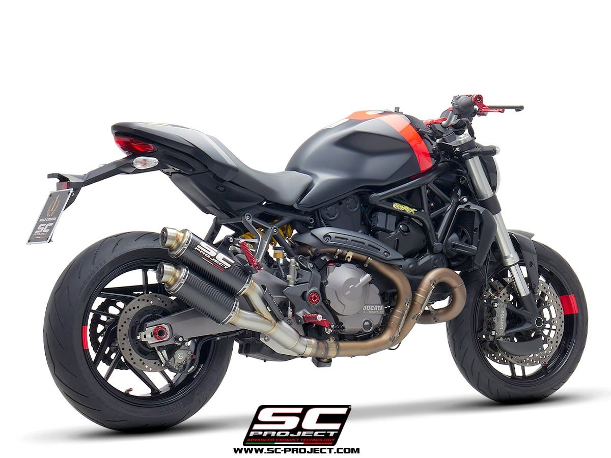 SC-Project Dubbele GP Carbon Uitlaat Euro4 Gekeurd DUCATI MONSTER 821 ...