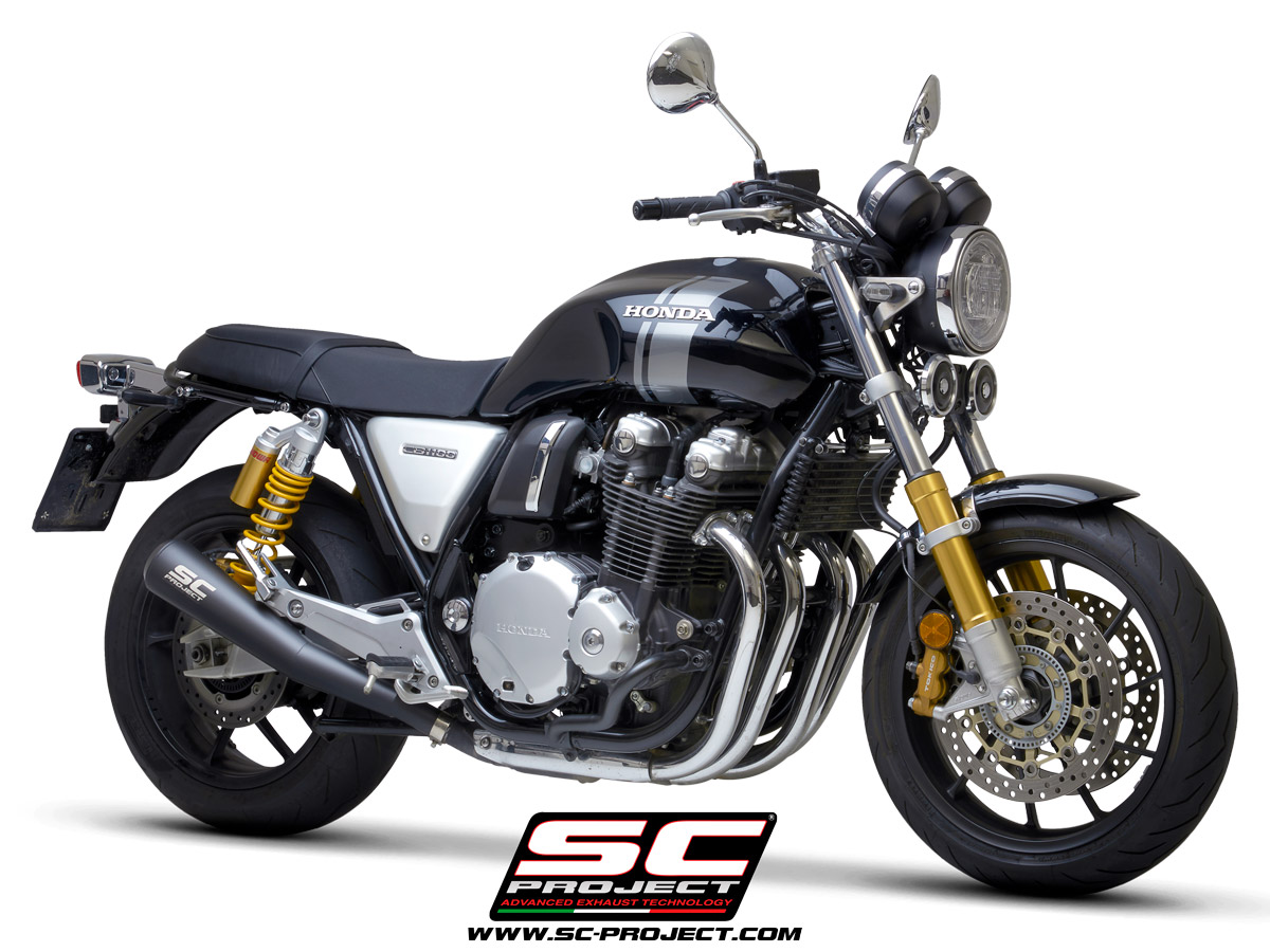 SC-Project Dubbele Conic 70s RVS Matt Black Einddemper Euro4 Gekeurd ...